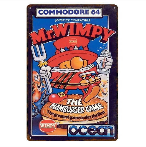 Mr Wimpy Commodore Amiga Retro Video Game Metal Poster Tin Sign 20*30cm ...