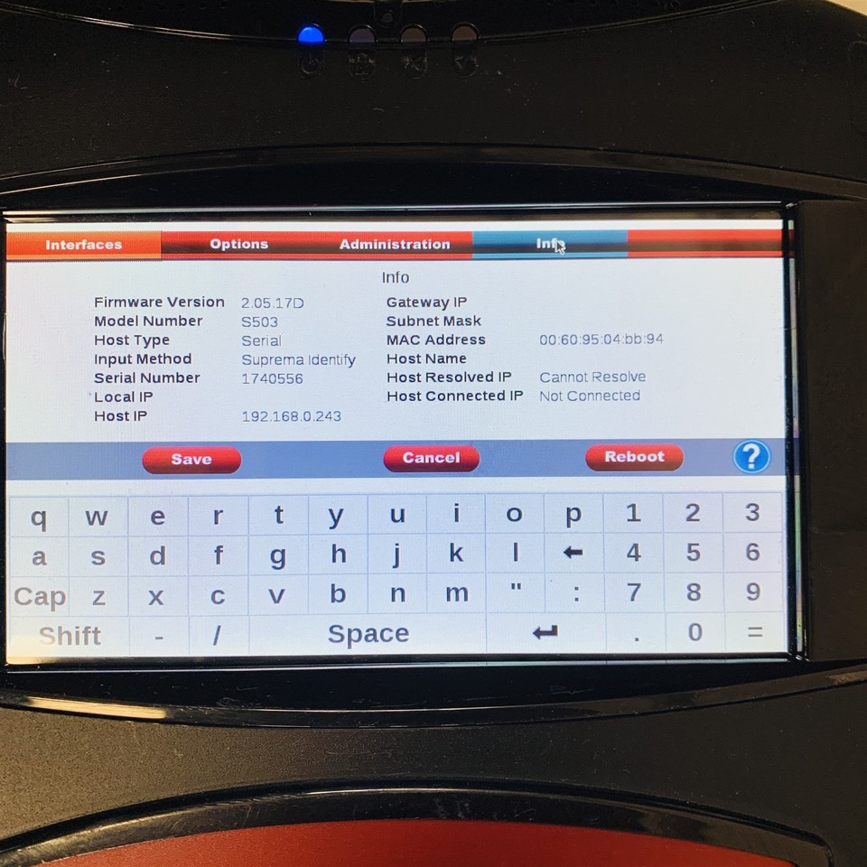 ADP 700/03 Business Time Clock Badge Biometric Finger Scan Attendance ...