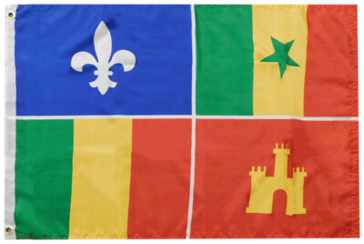 Louisiana Creole 100D Woven Poly Nylon Flag 2x3 2'x3' Banner Grommets ...