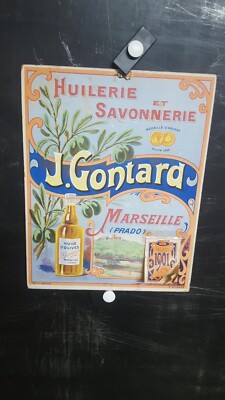 PLV CARTON SAVON HUILE GONTARD MARSEILLE 30X24CM | eBay