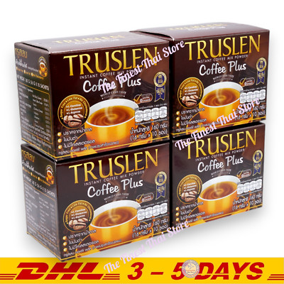 4 Boxes Set Truslen Coffee Plus Instant Coffee Mix Powder 16g x 40 ...