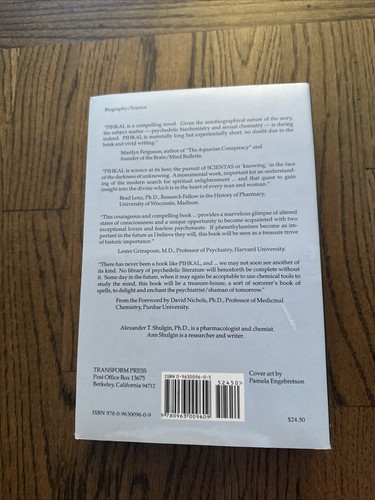 Pihkal : A Chemical Love Story by Alexander Shulgin and Ann Shulgin ...