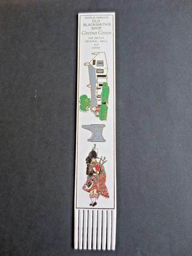 Leather BOOKMARK SCOTLAND GRETNA GREEN Old Blacksmith's Shop Scottish ...