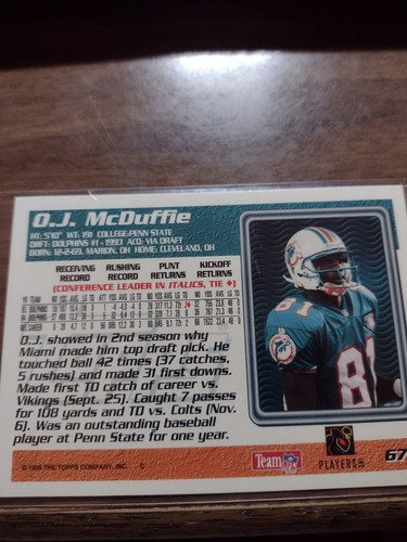 O.J.McDuffie, Devin Bush &Jessie Tuggle Topps #67,236&104 NEW | eBay