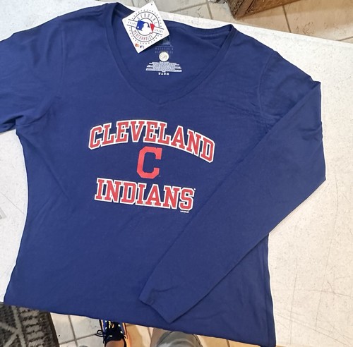Cleveland Indians Vintage MLB Apparel Women’s L/S Ladies Throwback ...