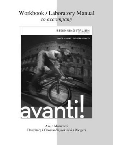 Workbook/laboratory Manual for Avanti by Diane Musumeci, Janice Aski ...