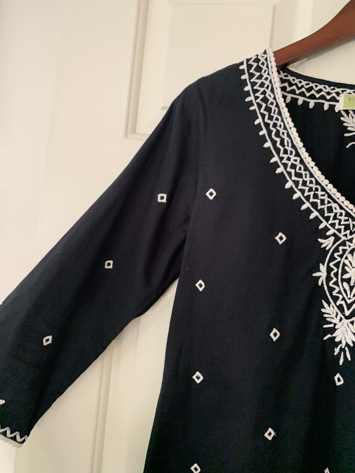 Sigrid Olsen Signature Bohemian Black and White Embro… - Gem