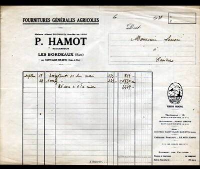 LES BORDEAUX-SAINT-CLAIR (27 Eure) FOURNITURES AGRICOLES ,ENGRAIS ...