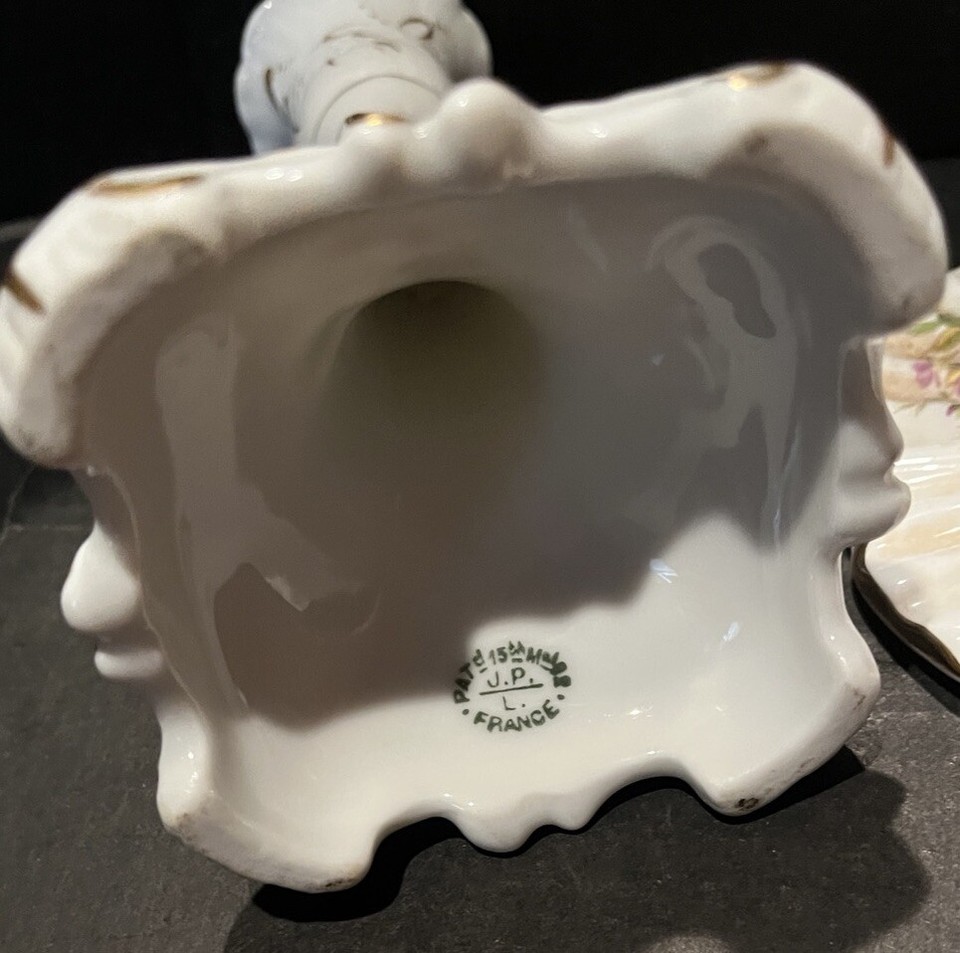 2 Pretty Fine White Bone China Candlesticks | eBay