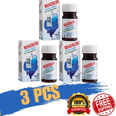 3 BOXES Beacolux Laxative For Constipation Relief 30's tabs | eBay