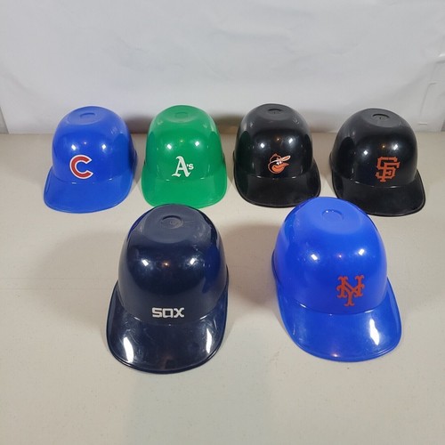 Mini Baseball Helmet Lot of 6 Plastic Ice Cream Bowls MLB Major Minor ...