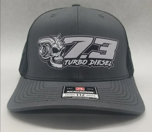 7.3 TURBO DIESEL SKULL SNAPBACK HAT - TRUCKER FORD POWERSTROKE POWER ...