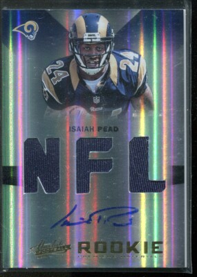2012 Absolute #214 Isaiah Pead RC Auto Rookie Card Autograph Jersey ...