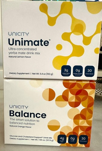 *NEW* 2 Boxes Combo-Unicity Unimate LEMON and Unicity Balance Natural ...