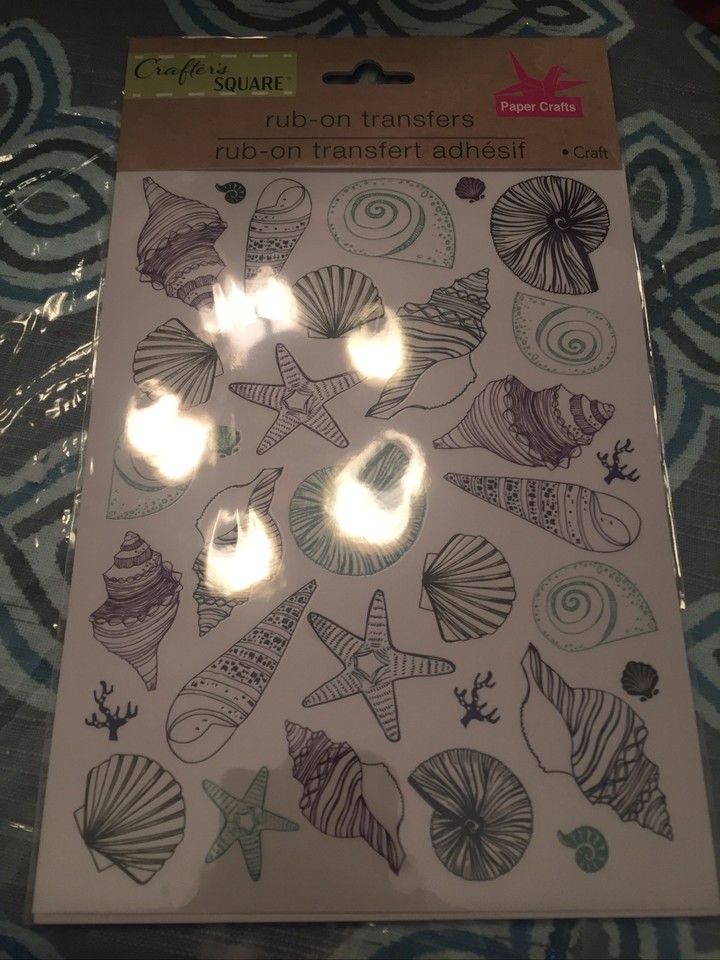 Sea Shells Rub On Transfers | eBay