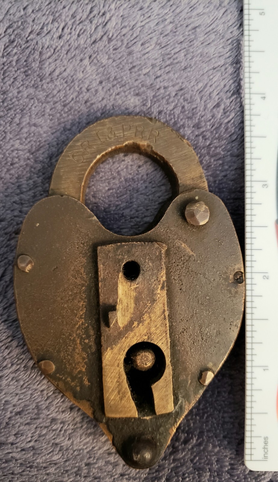 Antique HANSL MFG CO. (CRI-PRR) Brass Railroad Lock *No Key *Locked ...