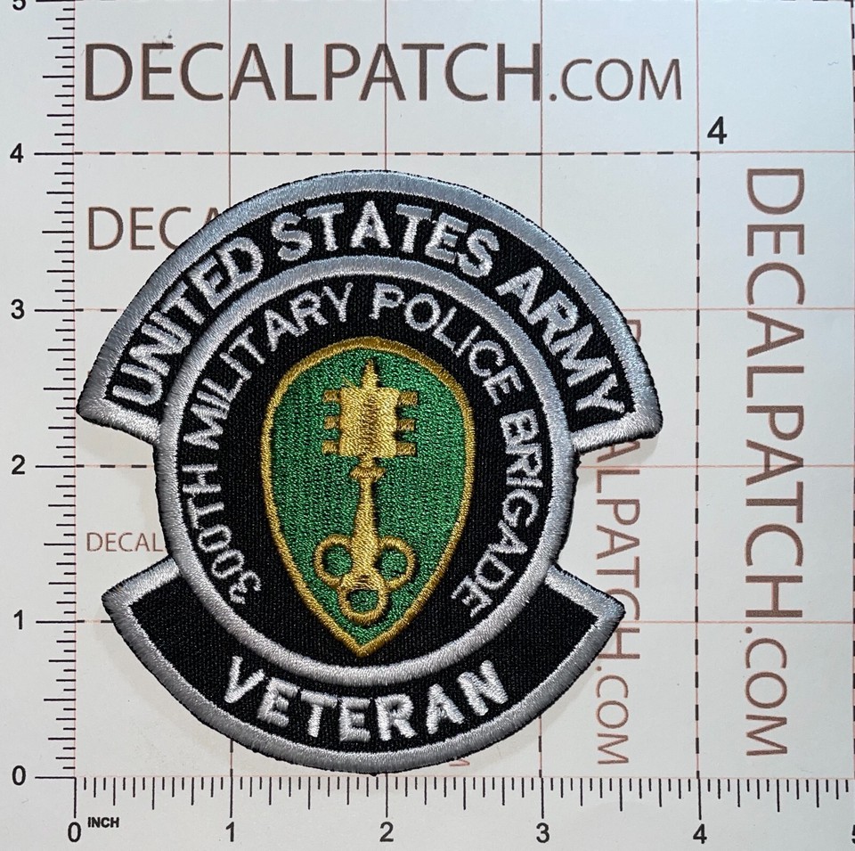 US Army 300th Military Police Brigade Veteran Patch Hook & Iron-On ...