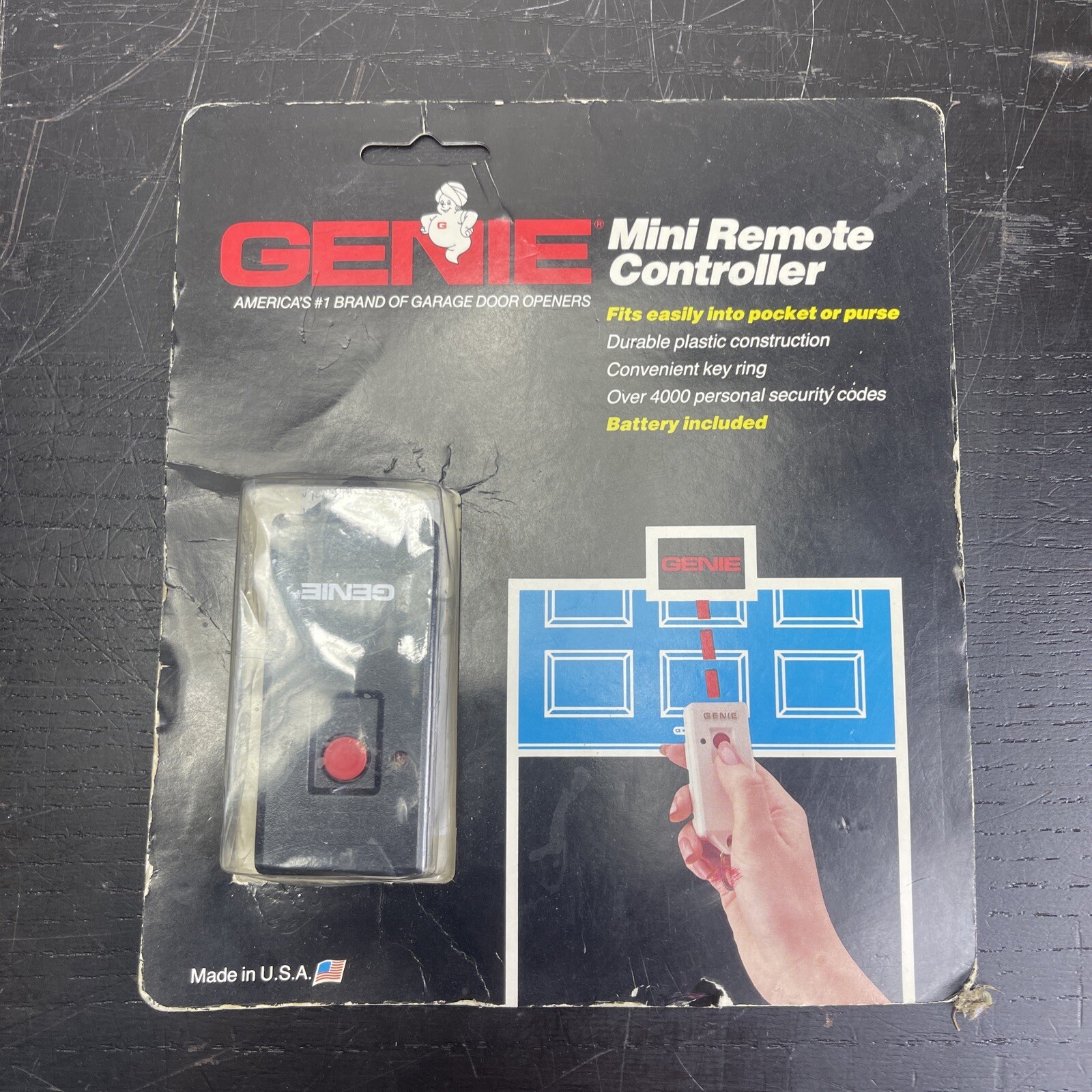 White+Genie+Mat90+Overhead+Garage+Door+Mini+Keychain+Remote+Control+12 ...