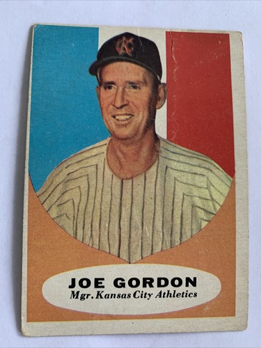 1961 Topps Baseball Card #224 Joe Gordon Mgr Kansas City Athletics Vg ...