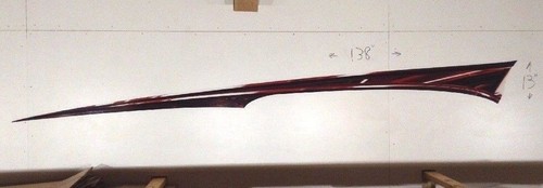 KEYSTONE 2012 RAPTOR RV SIDE L/R STRIPES 138x13 RED BLACK TOY HAULER ...