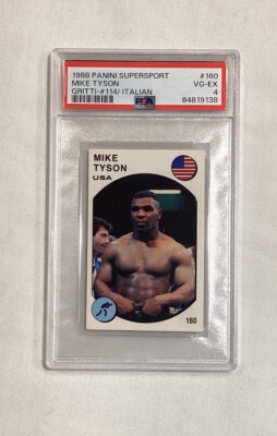 MIKE TYSON 1988 PANINI SUPERSPORT CARD GRITTI BACK #160 PSA 4 | eBay
