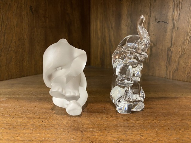 Lenox Lead Crystal Elephants “Bashful & Bold” Lenox Classics 2 ...