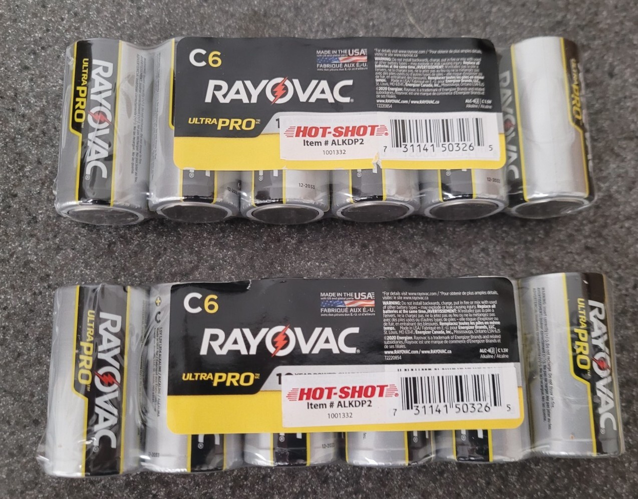 RAYOVAC C6 ULTRA PRO BATTERIES 2PKS OF 6. 12 TOTAL. BRAND NEW IN ...