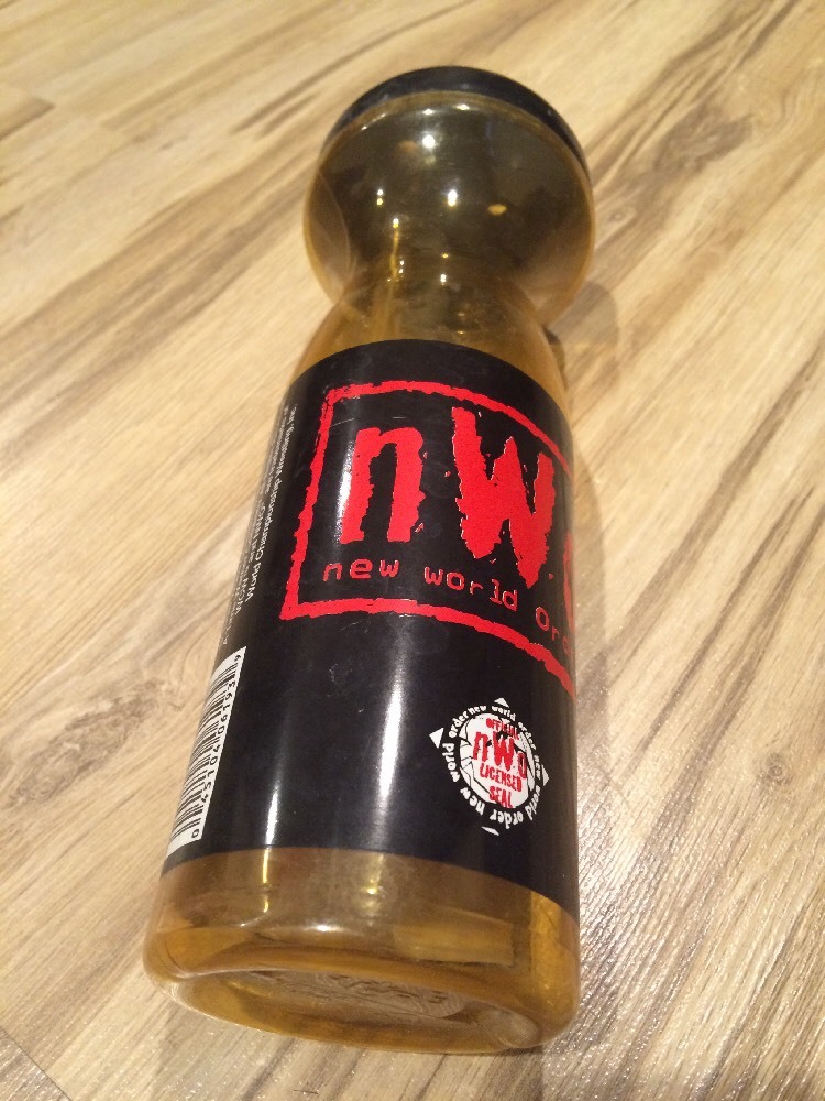 NWO LOGO TALL DRINKING CUP W/STRAW 1998 WOLFPACK WCW Red & Black Mug ...