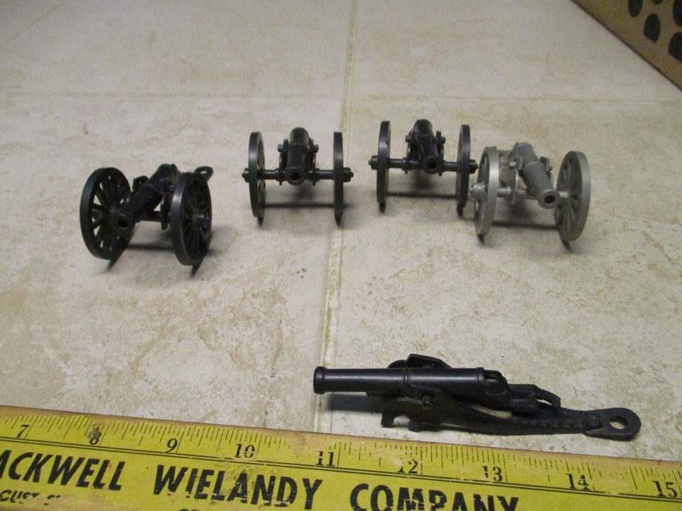 Vintage Marx ACW Blue & Gray & Alamo Playsets Black Firing Cannon Lot ...