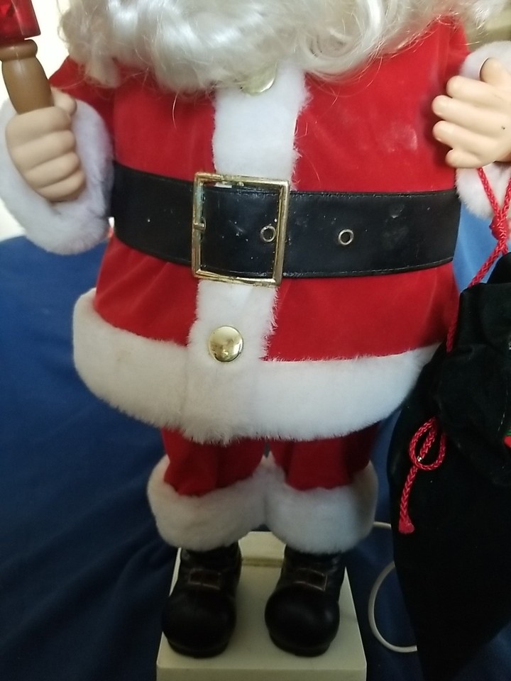 Vintage 1986 Telco MOTION-ettes of Christmas 24" Santa Claus w/Red Bell ...