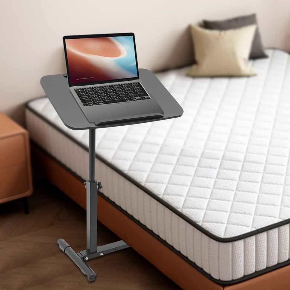 Mobile Standing Desk Rolling Laptop Table Adjustable Hospital & Home ...