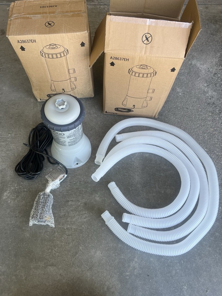 NEW INTEX C1000 Krystal Clear Cartridge Filter Pump Above Ground Pools ...