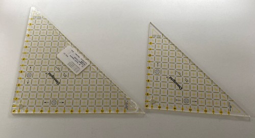 Lot of 2 OMNIGRID - Quilter's Half Square Triangle Rulers 6” & 8” | eBay