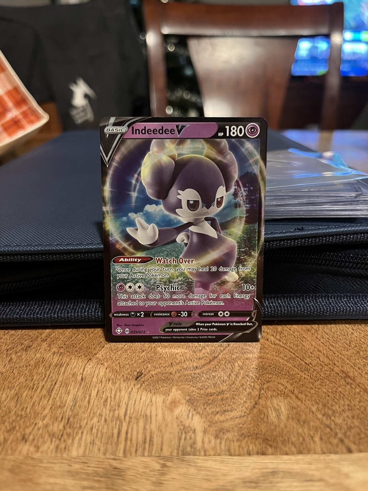 Indeedee V 039/072 Full Art Ultra Rare - 2021 Pokemon Shining Fates NM ...