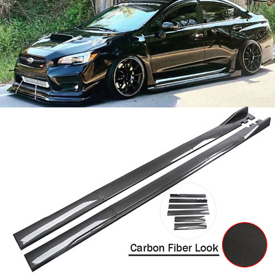 Carbon Fiber Side Skirt Rocker Panel Splitter Lip For Subaru WRX ...