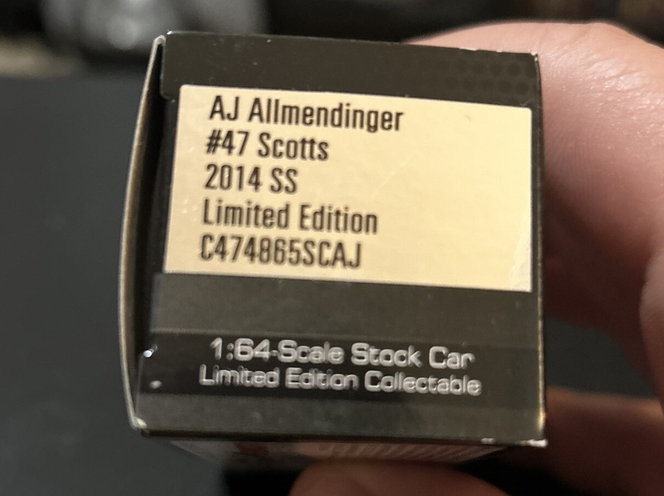 2014 AJ Allmendinger #47 Scotts Products 1/64 NASCAR Diecast | eBay