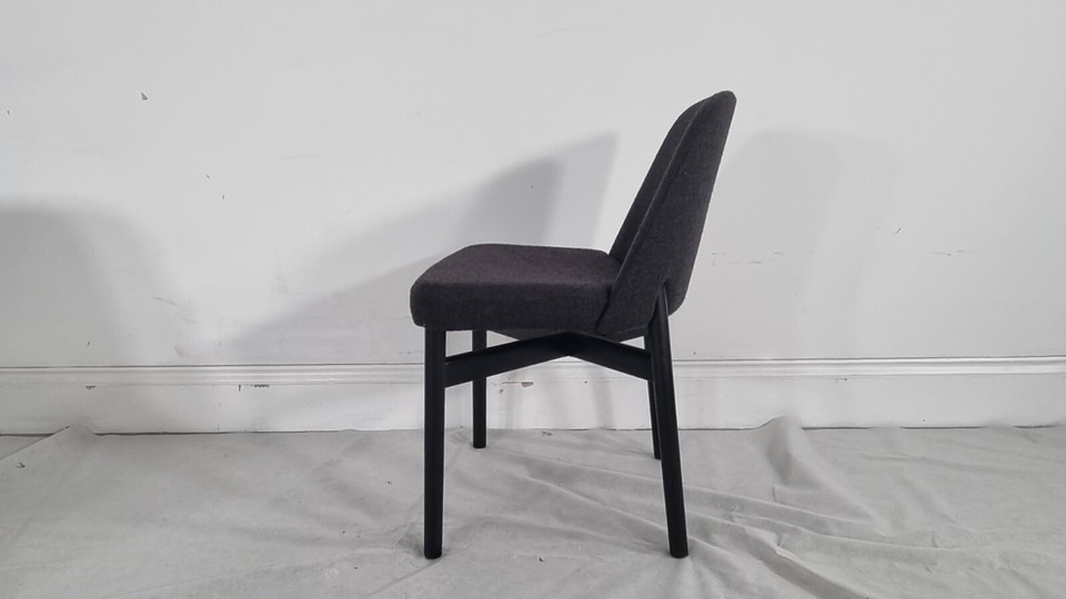 Knoll studio Krusin 016 chair in a charcoal boucle fabric excellent ...