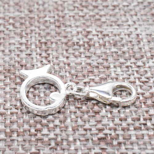 925 Sterling Silver Small Fish Clip On Charm Lobster Clasp for Bracelet ...