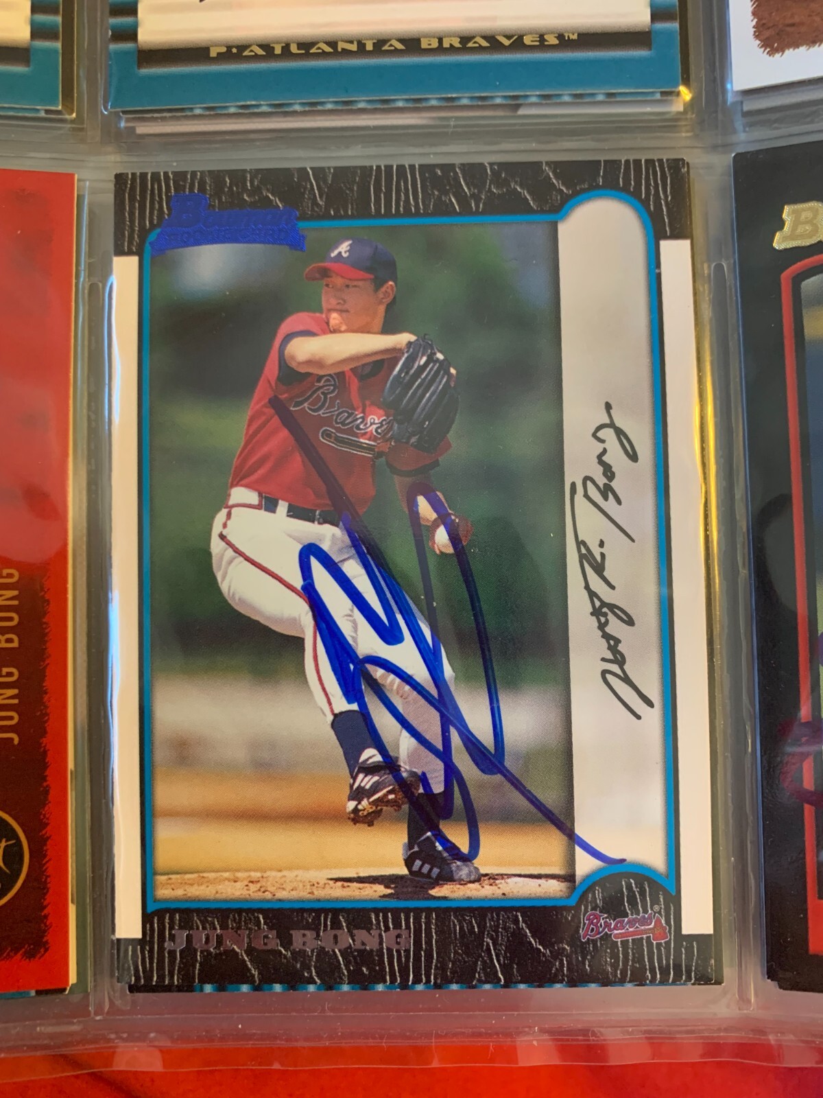 JUNG BONG AUTOGRAPHED SIGNED 1999 BOWMAN CARD BRAVES COA | eBay