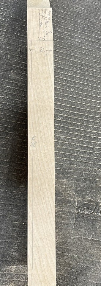 Neck Blank/Low Flamed Maple 3 Piece Neck Through | eBay