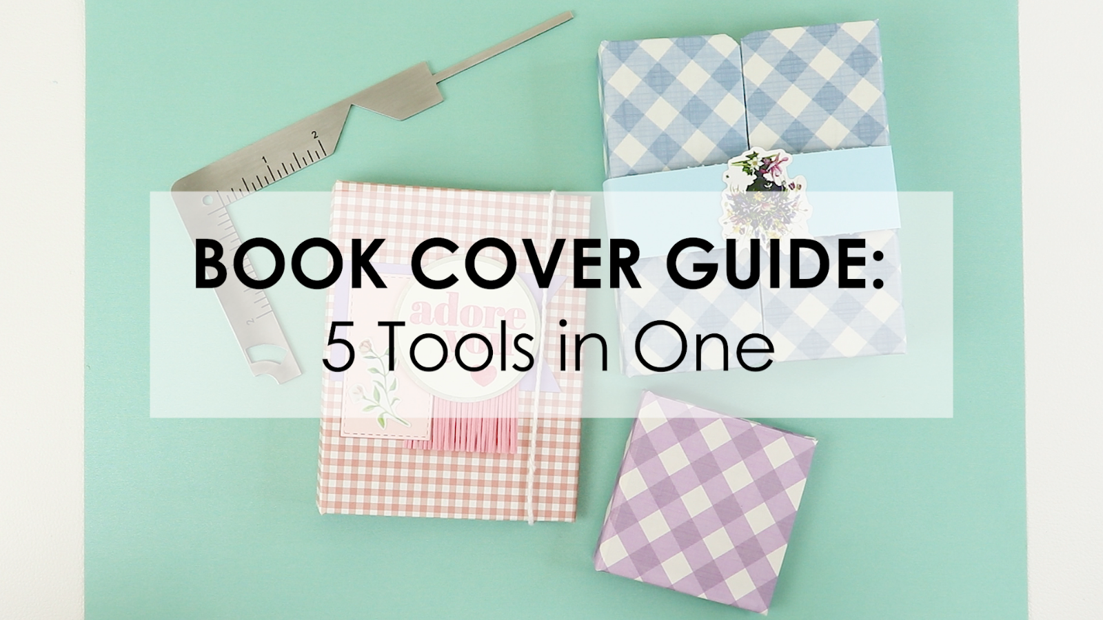 5-in-1 Book Cover Guide Stainless Steel Metal Bookbinding Cover Tool ...