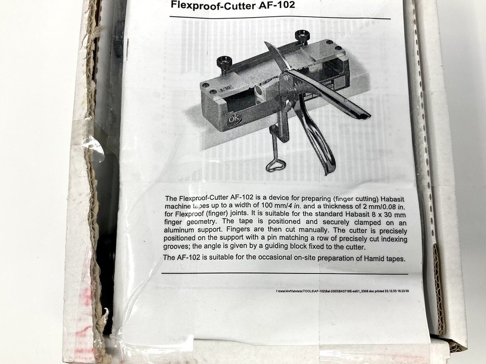 Habasit Flexproof Finger Cutter AF-102/0 | eBay
