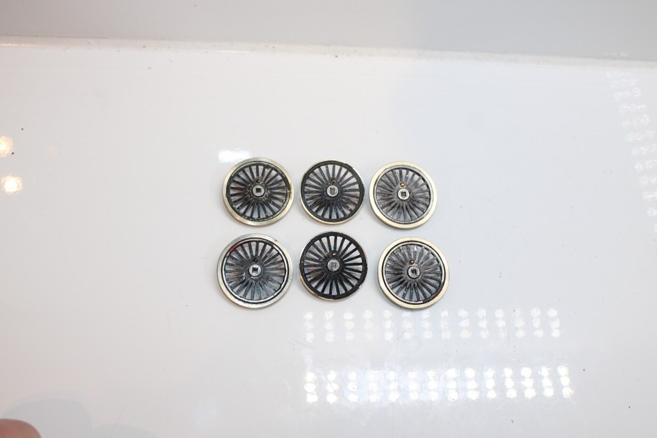 4mm Romford Loco Driving Wheels 6 x 26mm 22 Spoke 2 Flangeless - Please ...