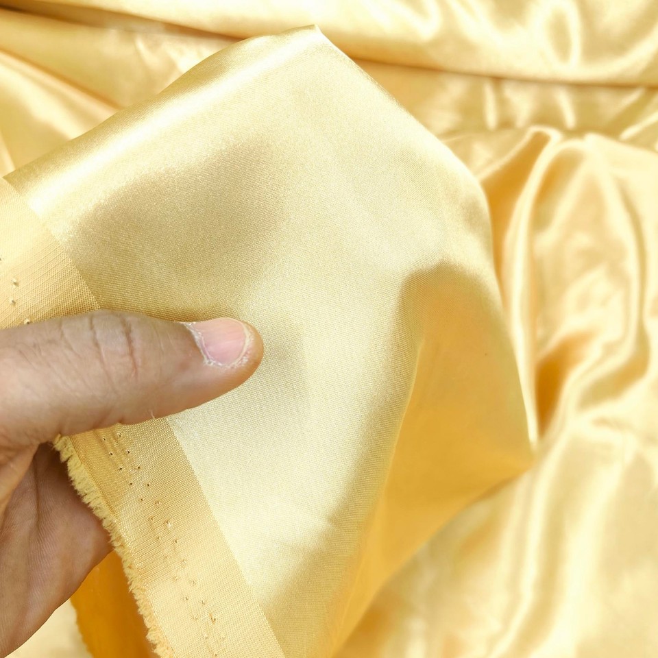 Men's Red Carpet Look Shiny Glossy Shirt Gold Satin 70s High Long ...