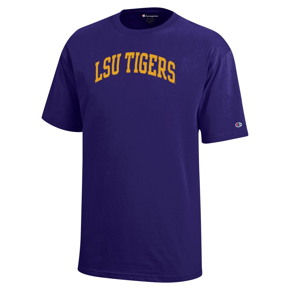 Youth Champion Purple LSU Tigers Team Arch T-Shirt | eBay