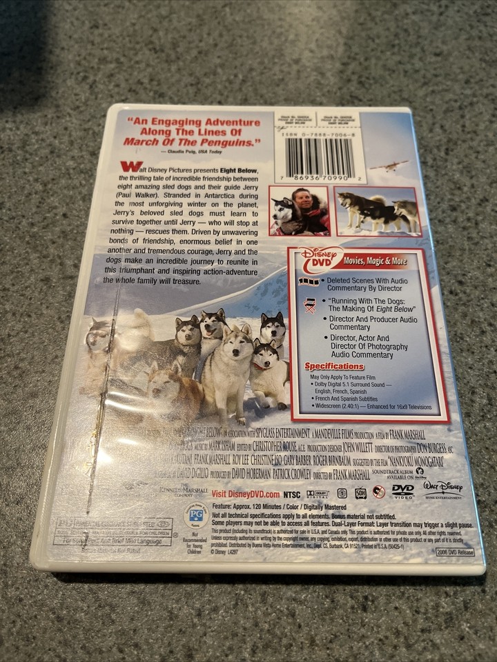 Eight Below (DVD, 2006, Widescreen) 786936709902| eBay