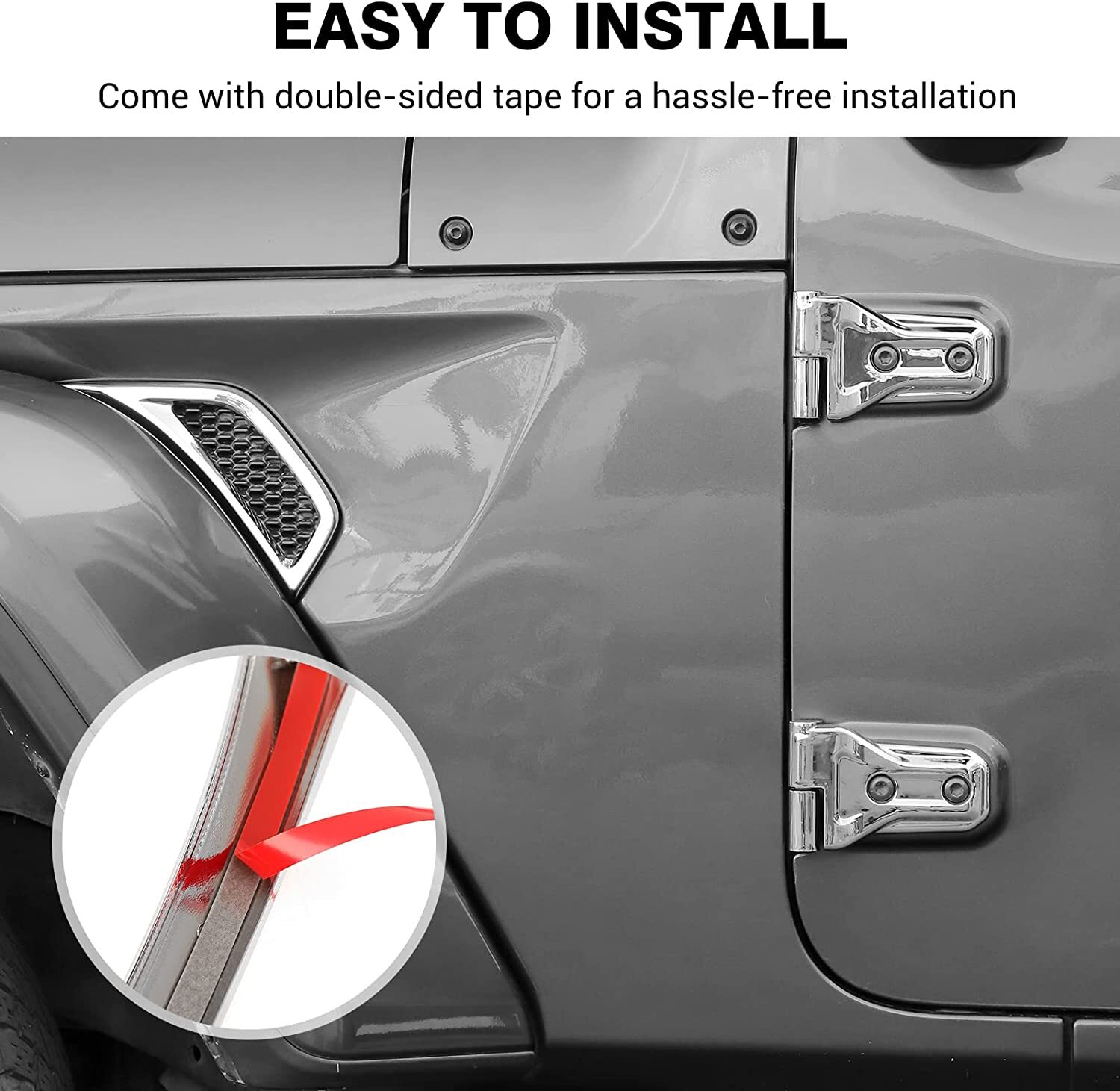 41PCS Exterior Trim Kits Door & Hood Hinge Covers For Wrangler JL 2018 ...