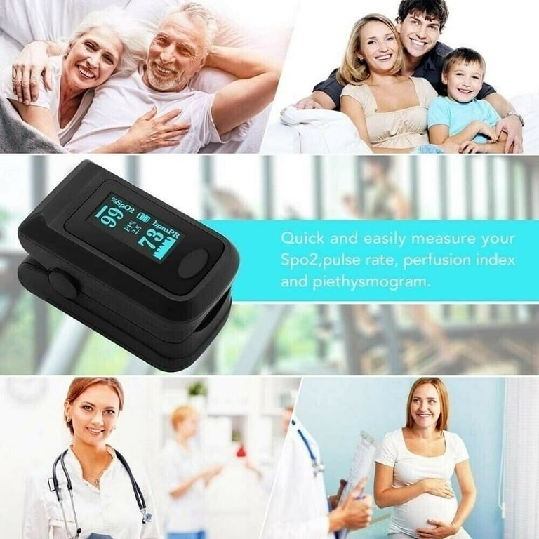 Finger Tip Pulse Oximeter LED Display, SpO2 Blood Oxygen Finger ...