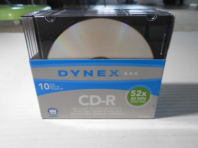 Dynex CD-R 10 Pack With Slim Jewel Cases 80 Min 700 MB | eBay
