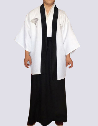 Japanese Traditional Samurai Men's Kimono Warrior Robe Outfit Costume 3 ...